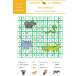 Sopas de Letras Animales Salvajes | Nuestra Aventura Dinosaúrica