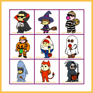 Juegos Halloween "Quién es quién" y "Veo veo"